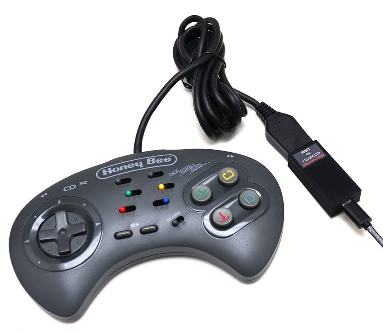 CD32 / Amiga / C= / Atari controller to USB adapter – DaemonBite